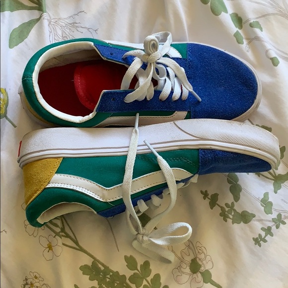 Vans | Shoes | Custom Color Block Vans | Poshmark